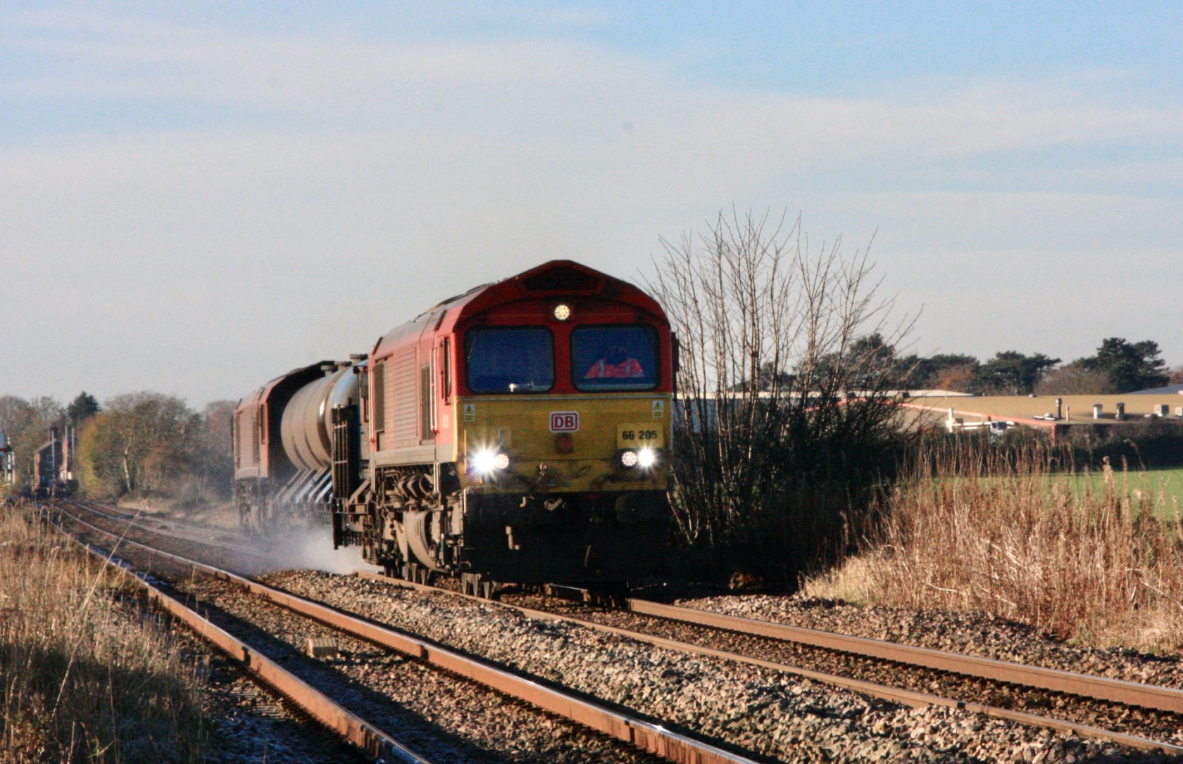Working semaphore distant signals at Heckington – RailwayWorld.net