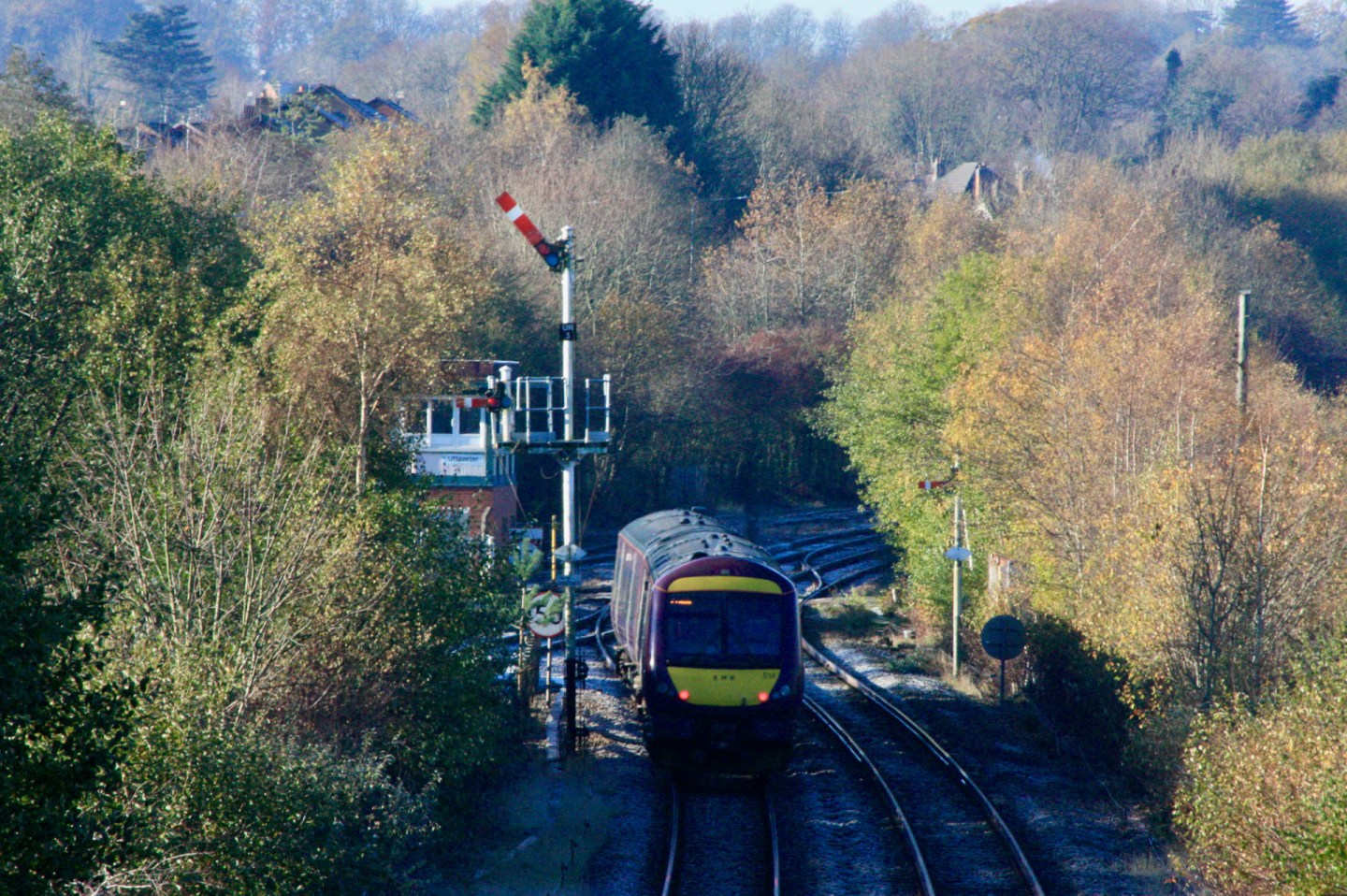 A full set of semaphores at Uttoxeter – RailwayWorld.net